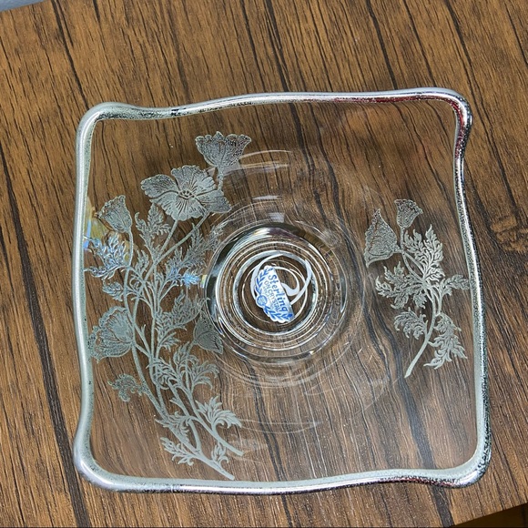 Accents | Vintage New Martinsville Glass Square Candy Dish Clear With ...